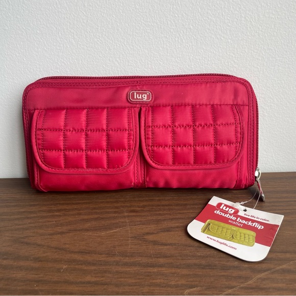 lug | Bags | Lug Red Puffer Double Backflip Wallet Bnwt | Poshmark
